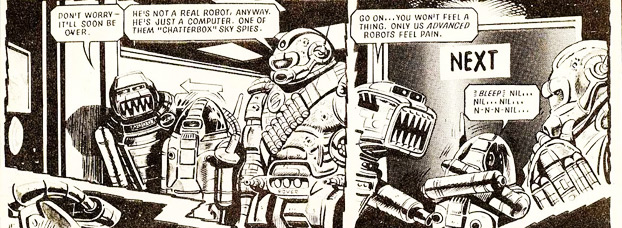It’s a 2000 AD Droid Double Bill, with John Wagner’s Parody Banzai ...